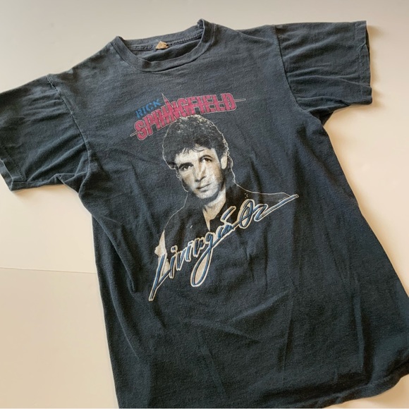 Tops | Vintage Rick Springfield Tee | Poshmark